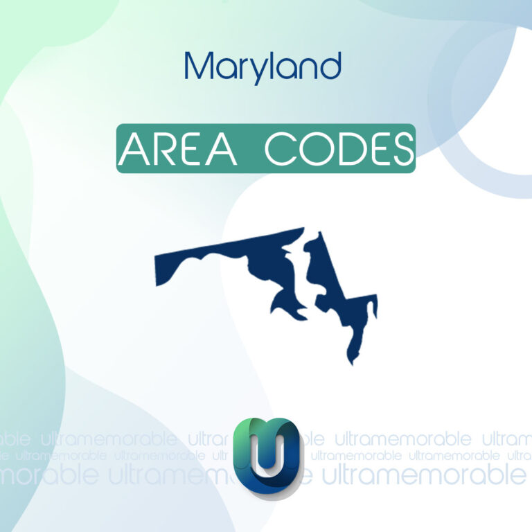 Maryland Area Codes 410 443 667 Ultra Memorable